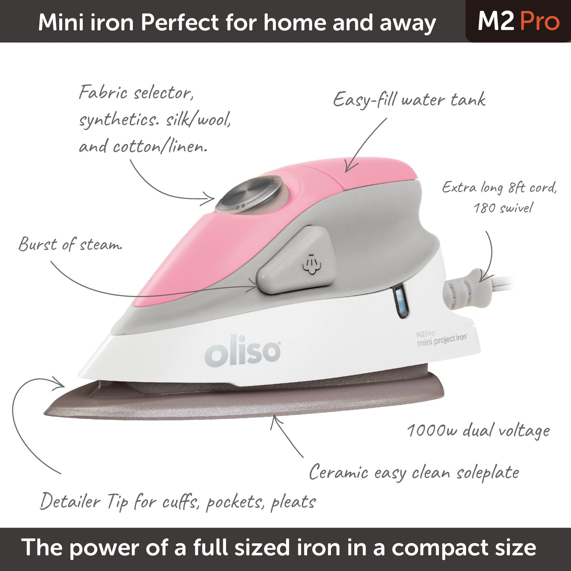 oliso MINI PROJECT IRON in PINK