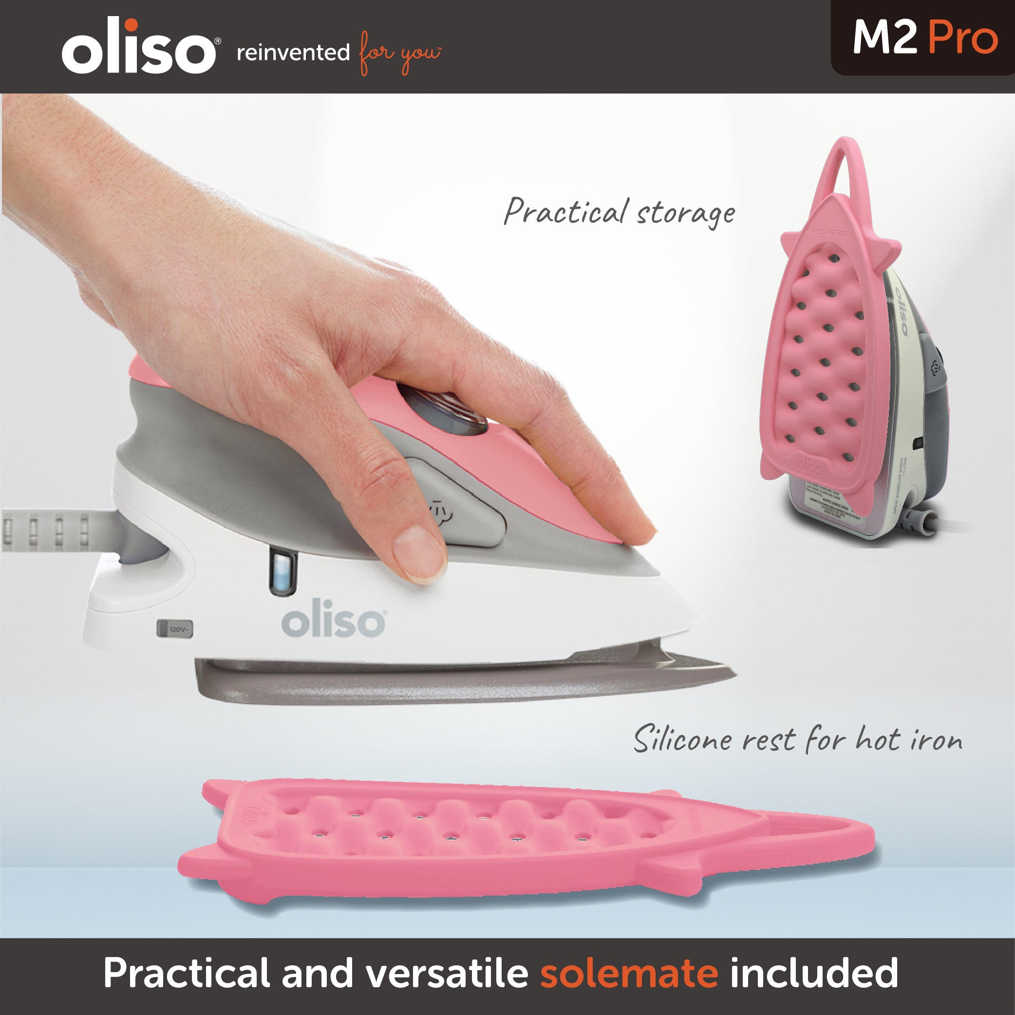 oliso MINI PROJECT IRON in PINK