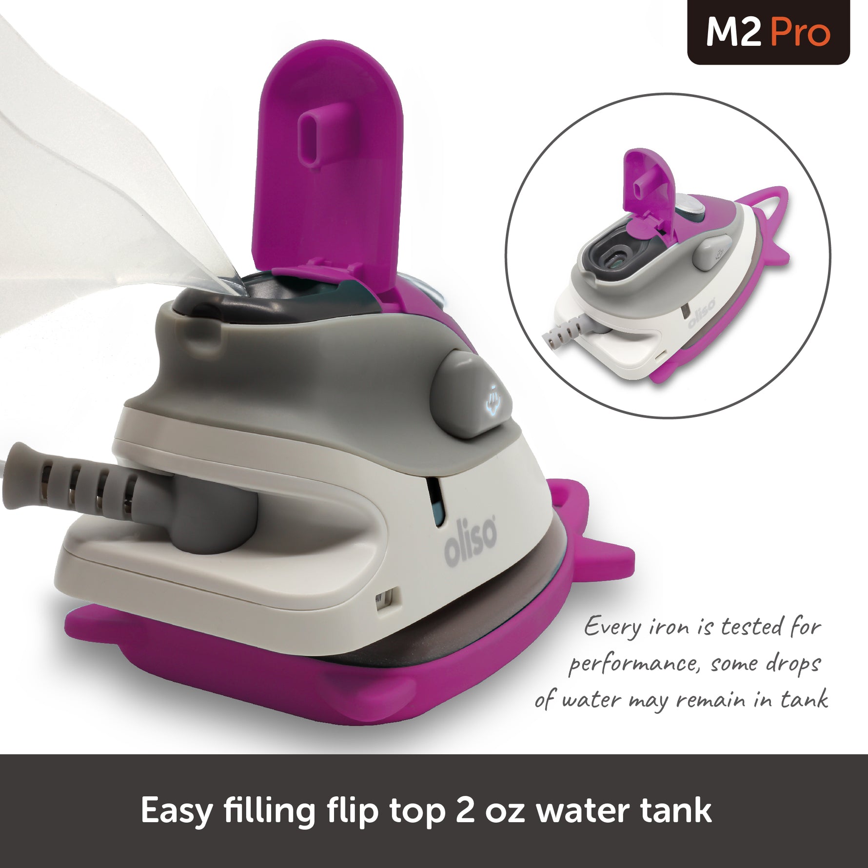 oliso Mini Project Iron in orchid-purple