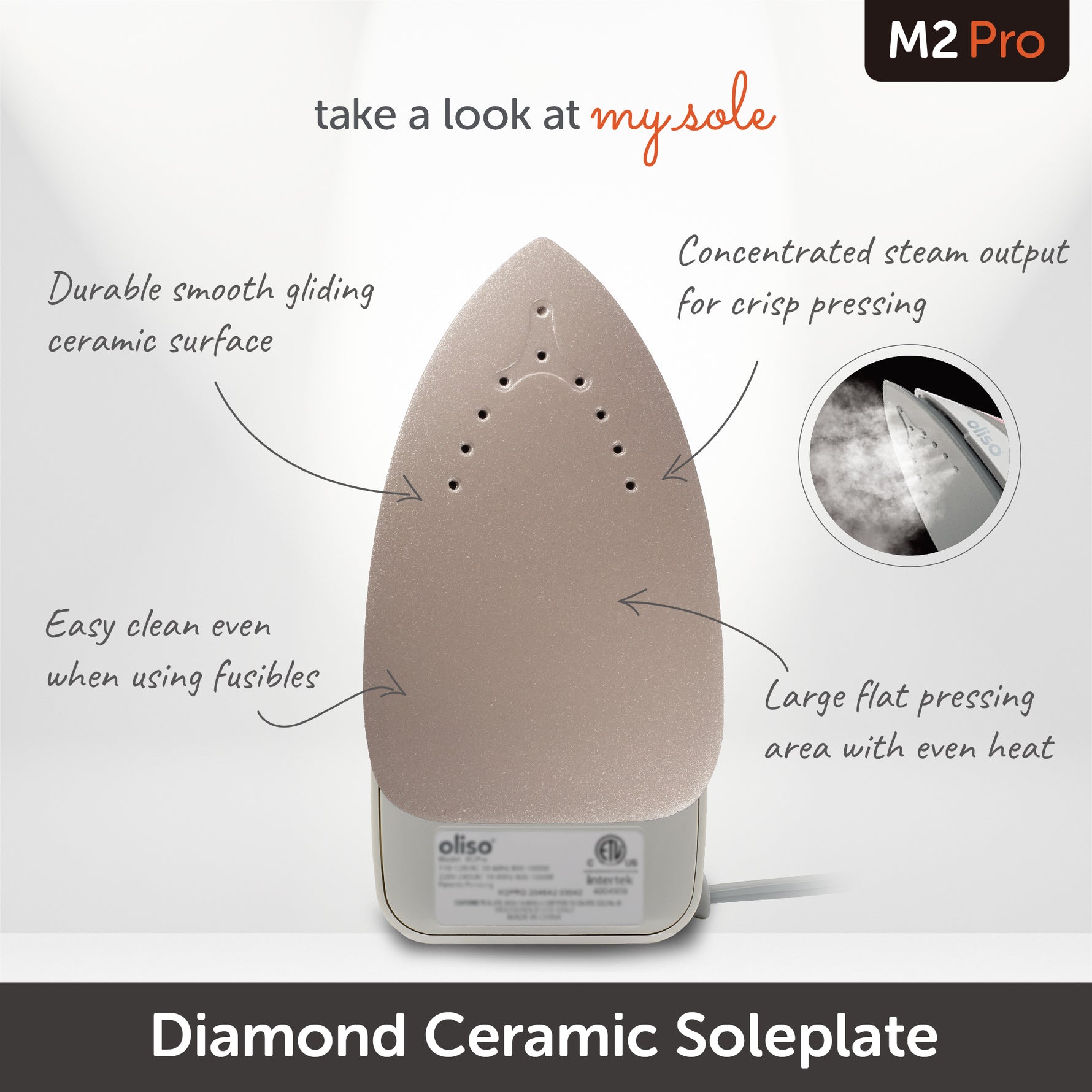 oliso MINI PROJECT IRON in TURQUOISE BLUE